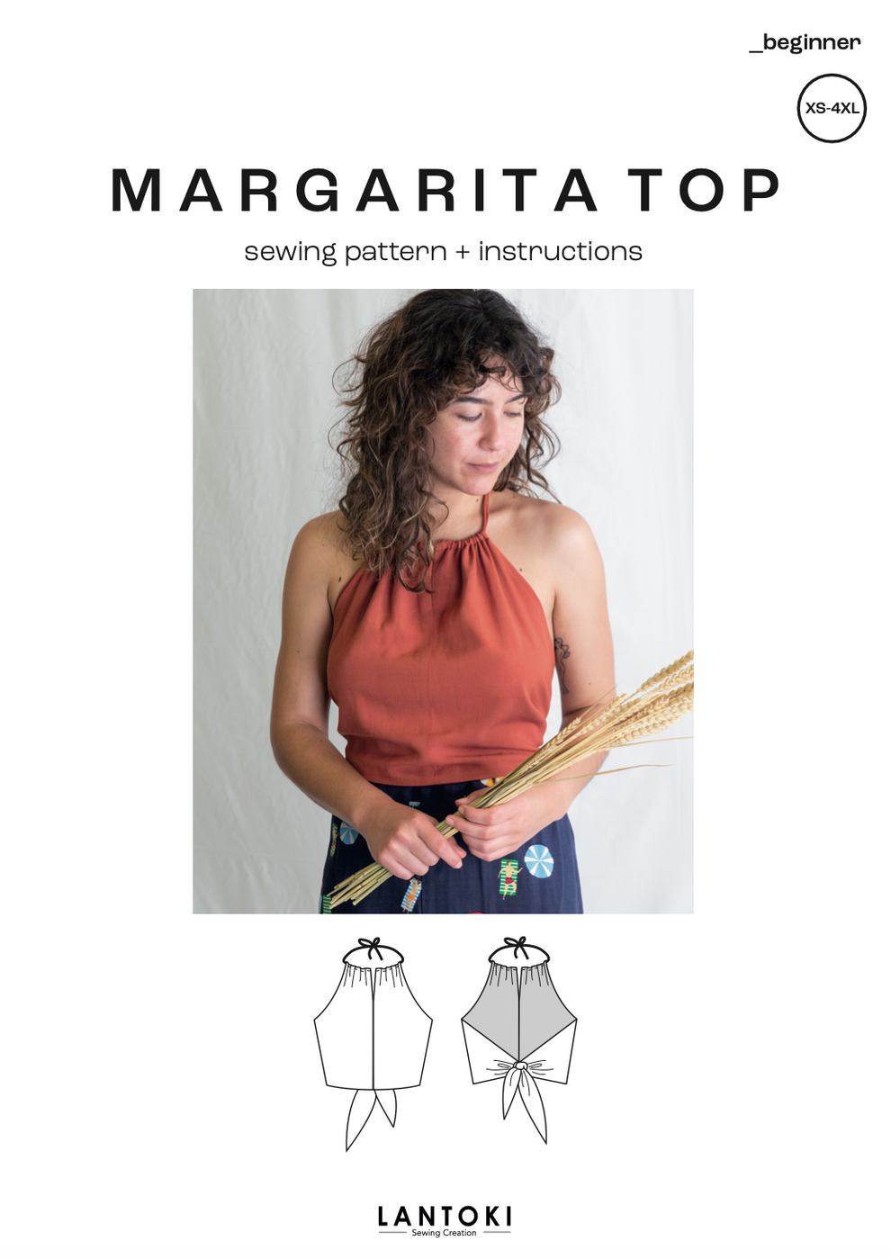 PDF sewing pattern – Margarita Top | Lantoki